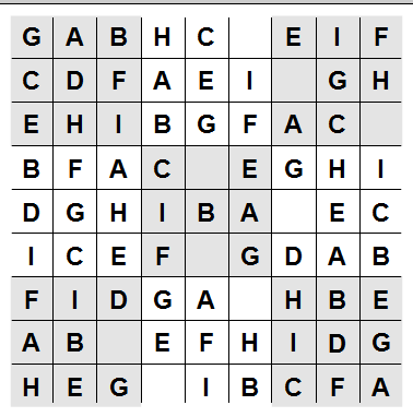 Sudoku de letras :: Jogos-logicos